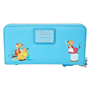 Loungefly Disney Cinderella Lenticular Princess Series Zip Around Wristlet Wallet