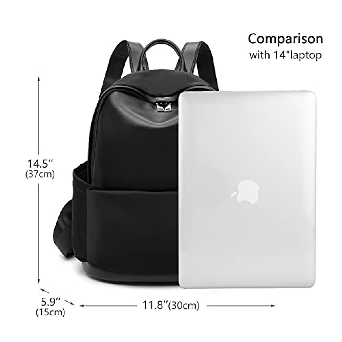 PINCNEL Backpack for Women, Large Designer Fashion Backpack Purse Multiple Pockets Shoulder Bag for Travel and School(Black)