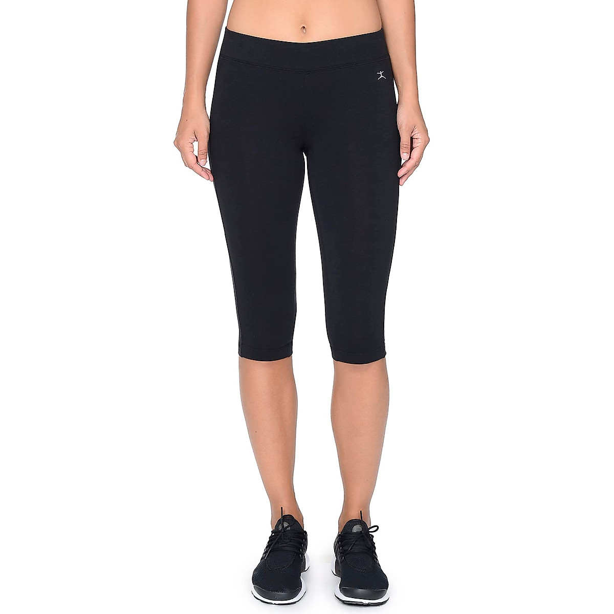 Danskin womens Capri athletic leggings, Black, Small US