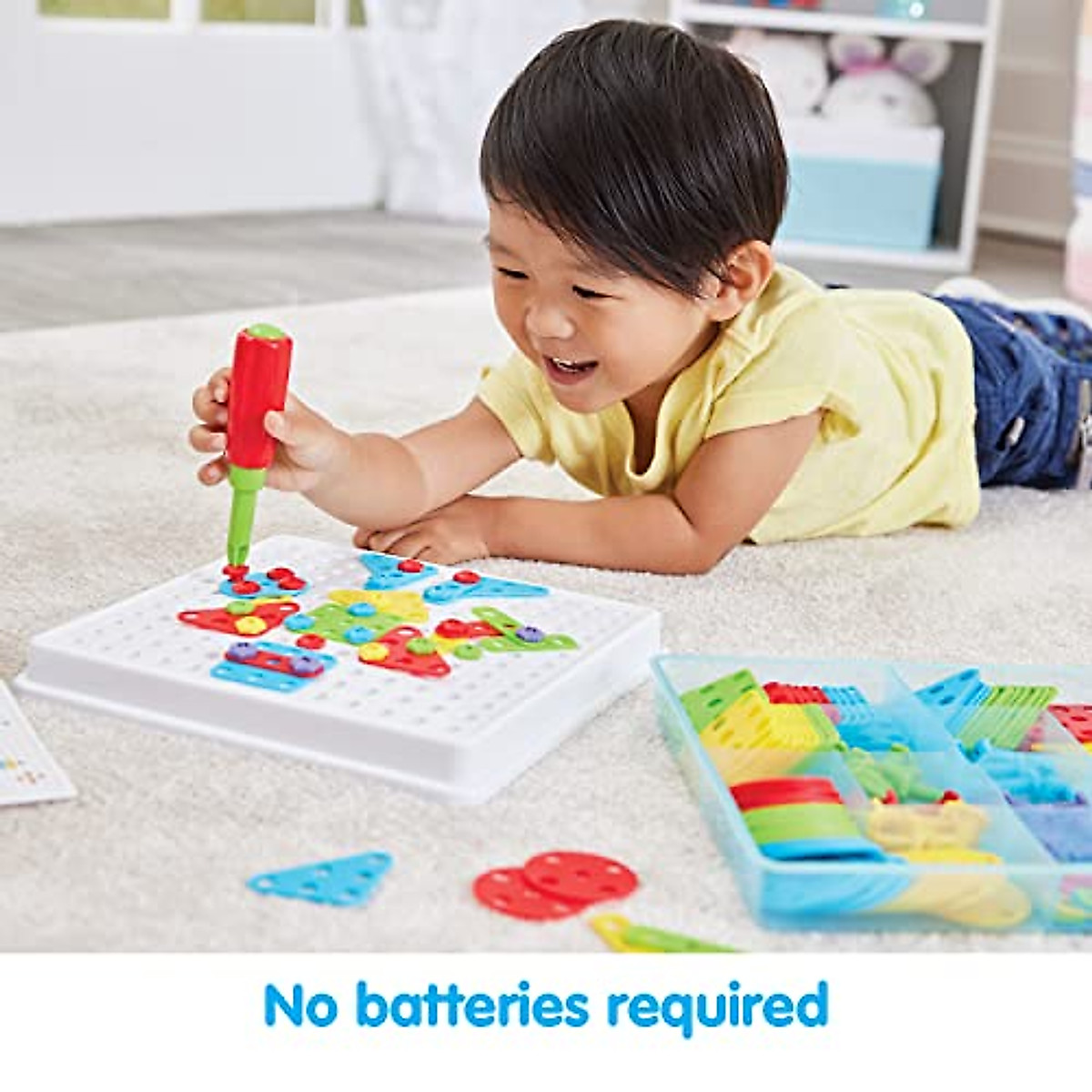 Kidoozie Create & Construct Building Kit, S.T.E.A.M Mosaic Art Activity for Children Ages 3+