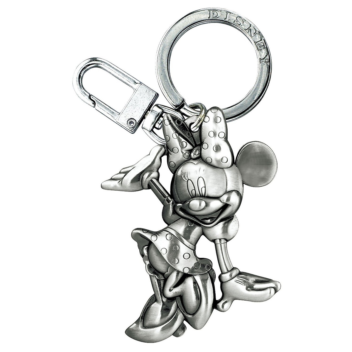 Disney Waving Minnie 2D Pewter Keyring,Multi-colored,1"