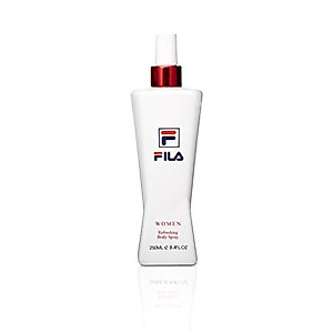 FILA Refreshing Body Spray for Women - Aquatic, Energizing Designer Body Spray Fragrance - Notes Of Mandarin And Passion Fruit - Intense, Long Lasting Scent, Streamlined White Bottle - 8.4 Oz
