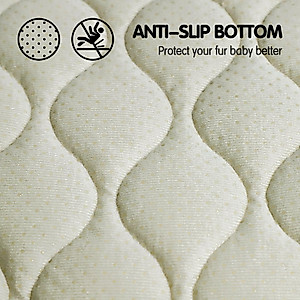 furrybaby Dog Bed Mat Flat Crate Mat with Anti-Slip Bottom Machine Washable Pet Kennel Pad for Dog Sleeping (M 30x19'', Grey Mat)