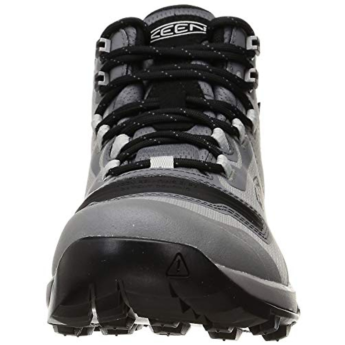 KEEN Men's Tempo Flex Mid Height Lightweight Waterproof Hiking Boot, Drizzle/Black, 12