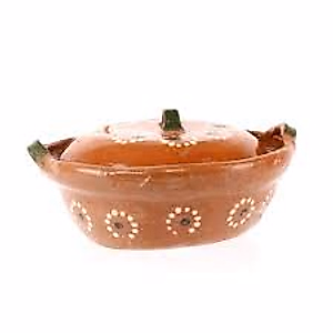 Salsero de Barro with Lid & Traditional Salsa Bowl Chip & Dip Molcajete Sauce Mexican