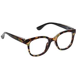 Peepers by PeeperSpecs Women's Grandview Soft Square Blue Light Blocking Reading Glasses, Tortoise, 50 + 1.5