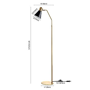 Safavieh FLL4042A Lighting Collection Grania Gold and Black 60-inch Floor Lamp, H