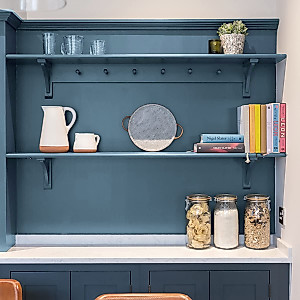 Nukofal Blue Wallpaper Peel and Stick Wallpaper Blue Contact Paper 17.7inch x 118.1inch Blue Waterproof Wallpaper Solid Self Adhesive Removable Wallpaper for Cabinet Kitchen Shelf Liner Vinyl Roll