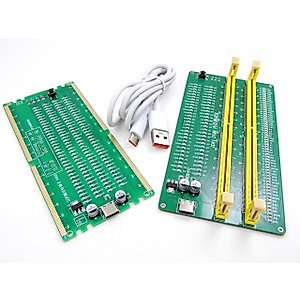 Nice DDR4 Desktop PC Server Memory RAM Module and Computer Motherboard RAM Slot Easy Test Quick Diagnostic Analyzer LED Tester Card Complete Set Solution Kit 288 Pin All Speed Voltage ECC and nonECC