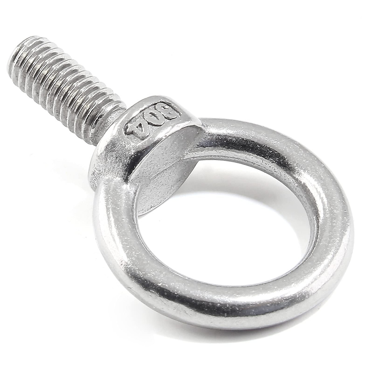 Bonsicoky 12Pcs M6 Lifting Eye Bolts, 304 Stainless Steel Male Thread Machinery Shoulder Ring Eye Bolt Heavy Duty