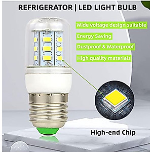 KEI 3418L Refrigerator Light Bulb for Frigidaire Kenmore 5304511738 LED Refrigerator Replacement Light PS12364857 4584444 AP6278388 (110V-240V 3.5W White)-2 Pack