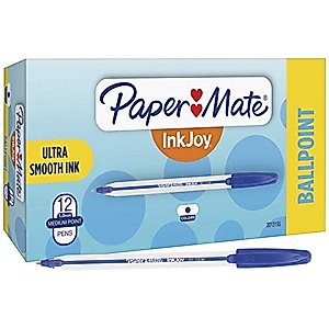 Paper Mate InkJoy 50ST Ballpoint Pens, Medium Point (1.0mm), Blue, 12 Count