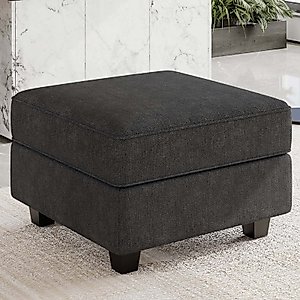 Belffin Fabric Modular Sectional Sofa Storage Ottoman Module Couch Side Sectional Free Configuration Ottoman Black