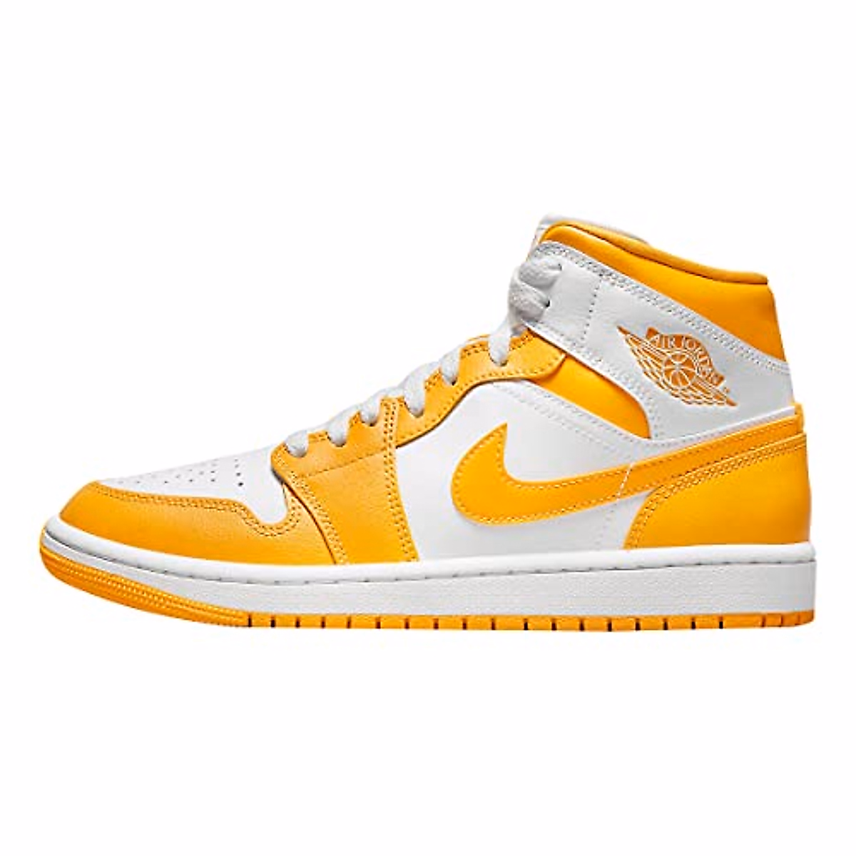 Jordan Womens WMNS 1 Mid BQ6472 117 White/University Gold - Size 7W