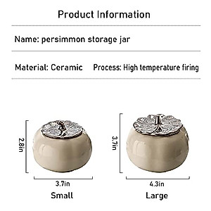 MLAFE Ceramic Jar With Lid, White Kitchen Countertop Pantry, Nordic Style Storage Jar For Snacks, Coffee Beans, Tea Leaves, Cereals, Etc. (L)