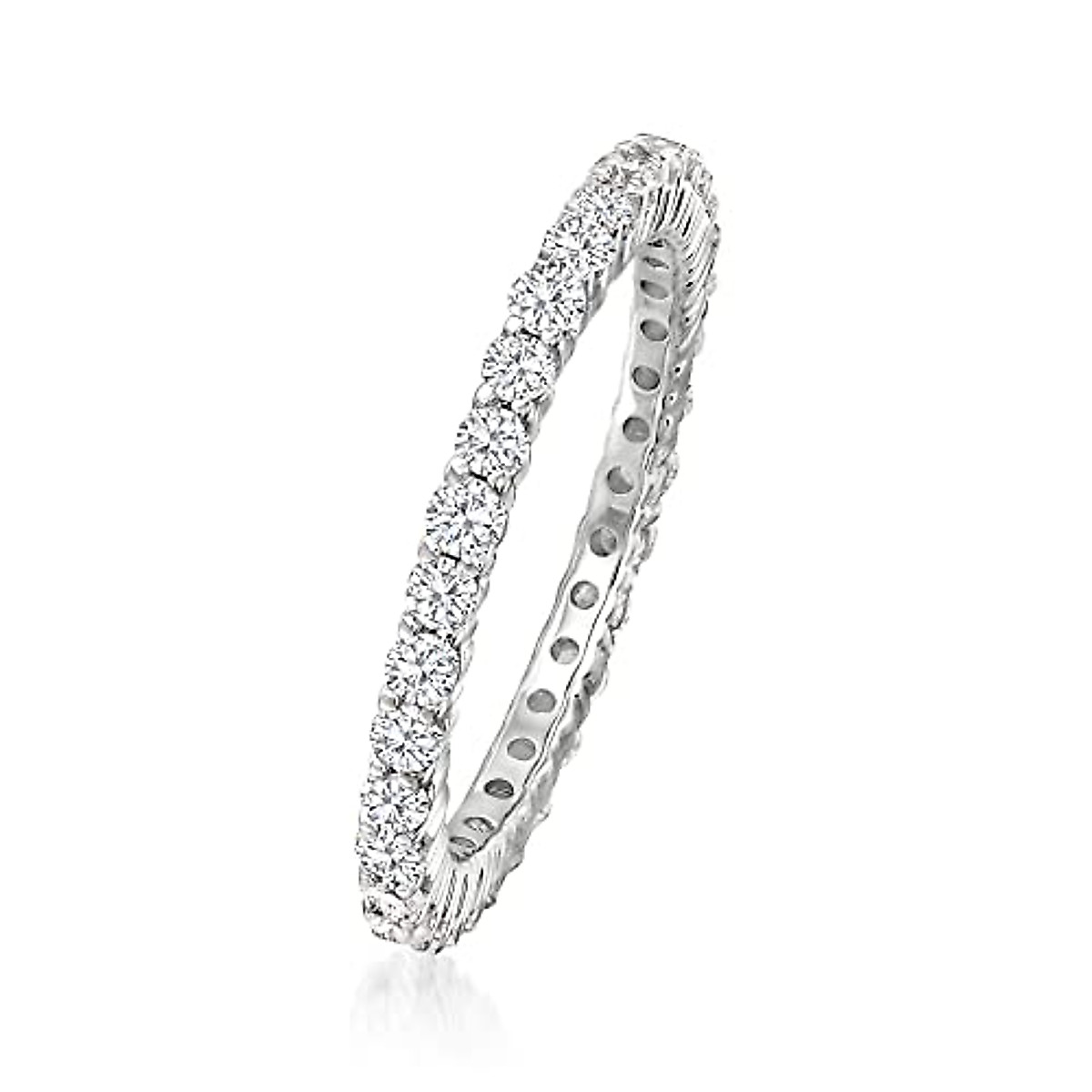 Ross-Simons 1.00 ct. t.w. Diamond Eternity Band in 14kt White Gold. Size 8