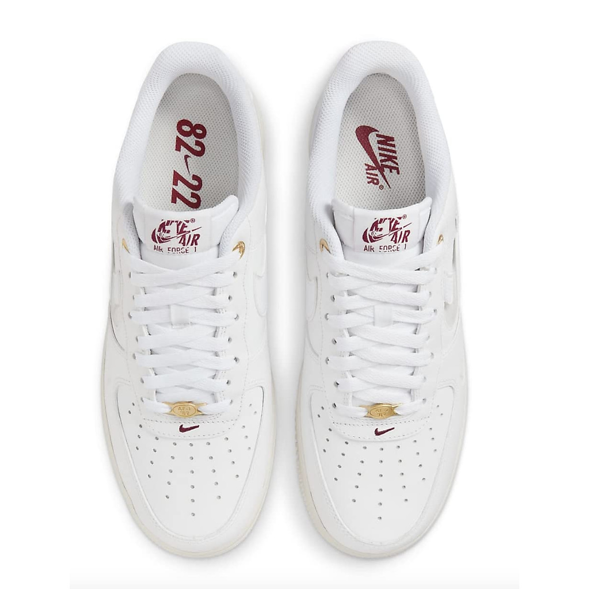 NIKE Men's Low-Top Sneakers, White Sail Team Red 100, 13