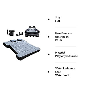 Umbrauto Inflatable Truck Bed Air Mattress for Full Size Short Truck Beds, 5.5-5.8ft, with Pump &amp; Carry Bag. Perfect for Outdoor Adventures.