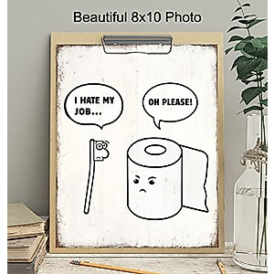 Rustic Bathroom Decor Funny Bathroom Decor - Bathroom Wall Art - Bathroom Pictures - Bath Wall Decor - Restroom Sign - Bathroom Sign - Bathroom Wall Decor - Cute Bathroom Accessories - Powder Room Art