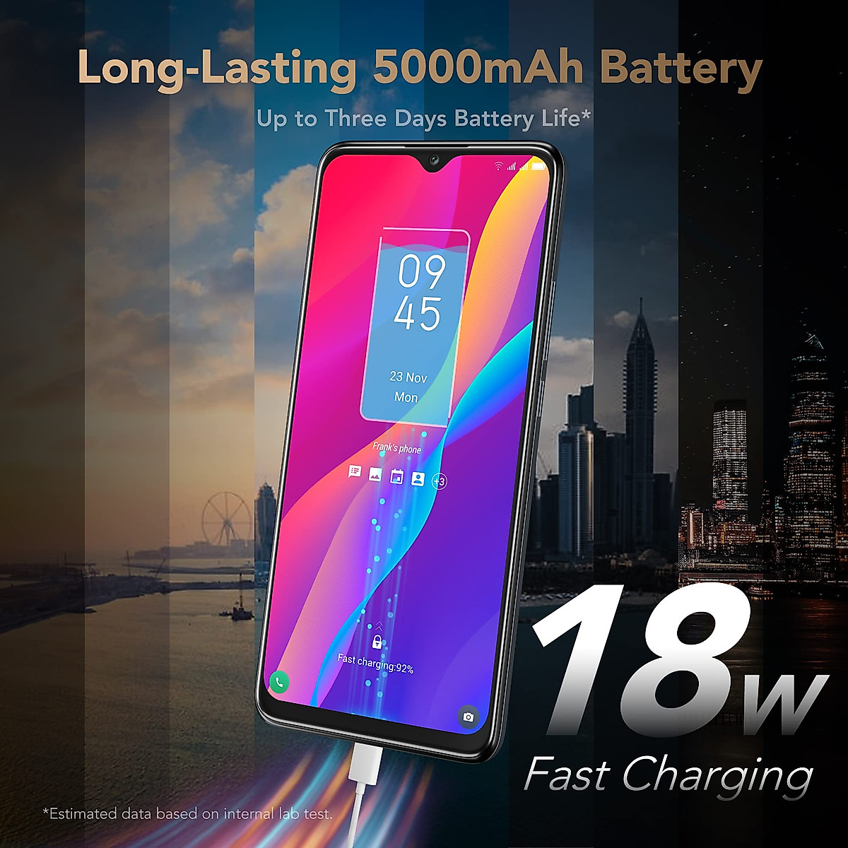 TCL 30XL |2022| Unlocked Cell Phone, 6.82 inch Vast Display, 5000mAh Battery, Android 12 Smartphone, 50MP AI Quad-Camera, 6GB RAM + 64GB ROM, US Version Mobile Phone, Night Mist (Renewed)
