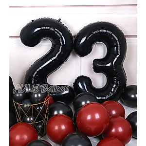 AULE 40 Inch Large 23 Balloon Numbers Black, Big Foil Number Balloons, Giant Helium Happy 23th Birthday Party Decorations for Man and Women, Huge Mylar Anniversary Party Supplies