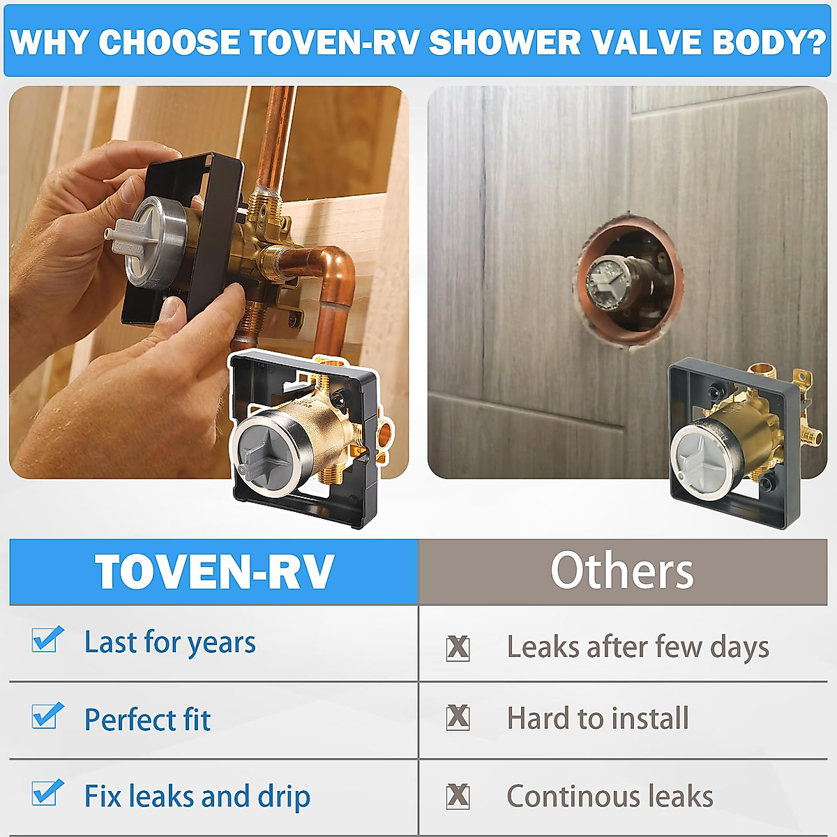 R10000-UNBX Universal Shower Valve Body Replacement Delta Faucet R10000 UNBX MultiChoice Bathtub and Shower Valve Body for Tub Faucet Trim Kits, Fits Single or Dual Function Delta Faucet Trim Set