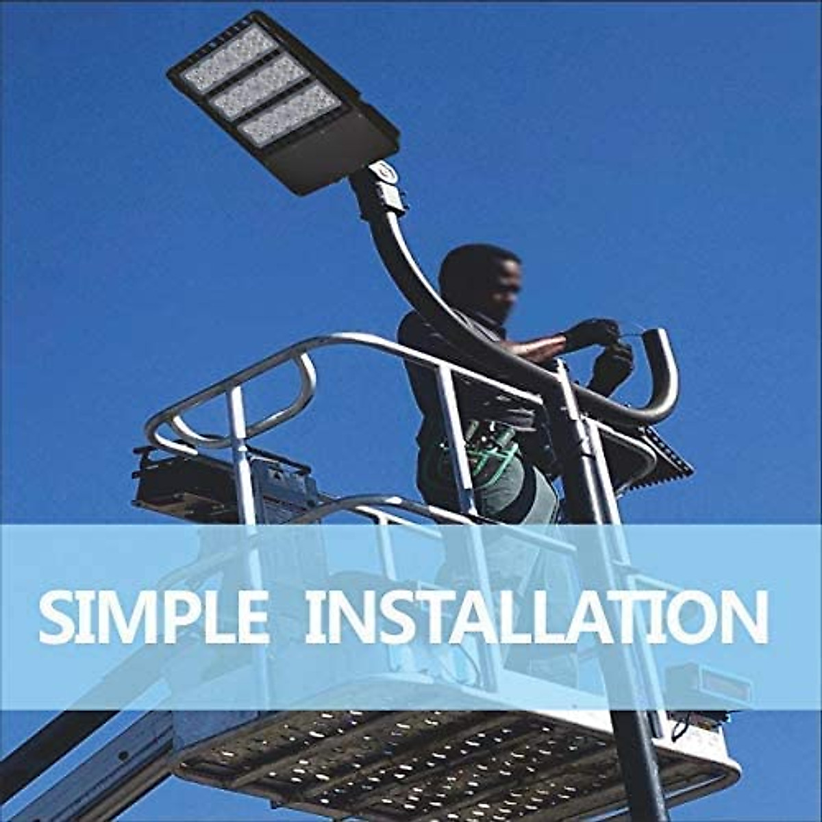 LEDMO 200W Parking lot Lights Bundle Double Bullhorn Bracket