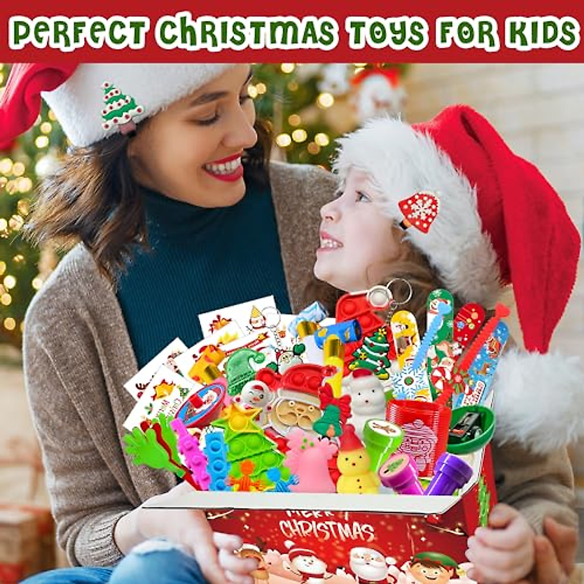 Christmas Toys Assortment For Kids Party Favors, Stocking Stuffers for Kids,Goodie Bag Stuffers, Gifts Prizes For Classroom Rewards, Stuff Fillers for Advent Calendar, Birthday Pinata Stuffers