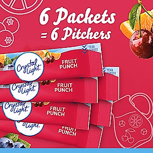 Crystal Light Fruit Punch Iced Tea Powdered Drink Mix - Pack of 2 (20 Packets in total)