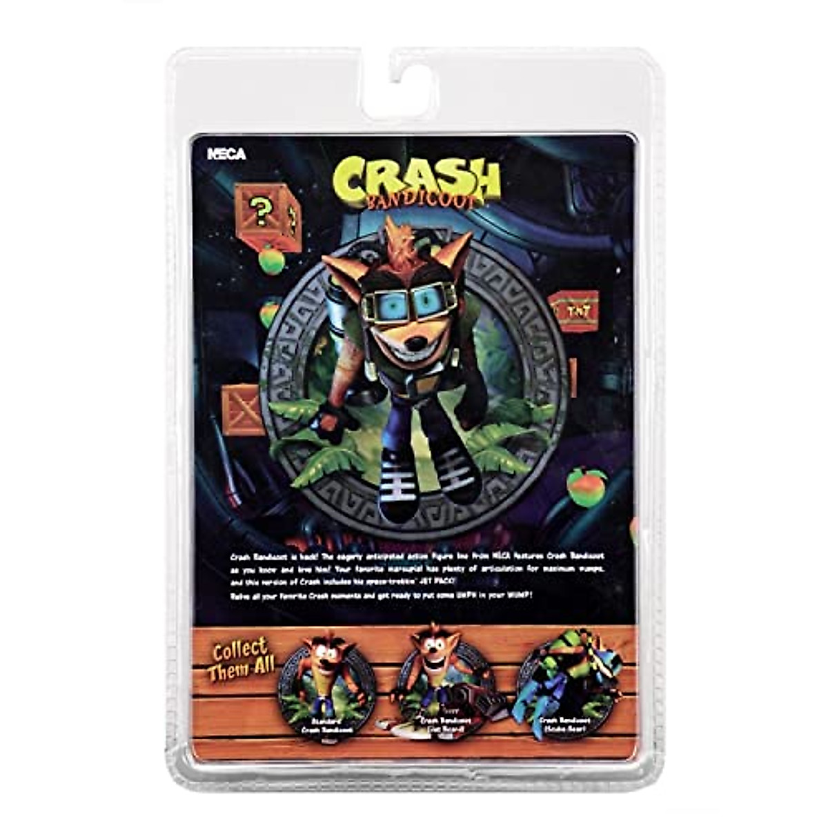 NECA - Crash Bandicoot 7" Scale Action Figure ? Deluxe Crash with Jetpack