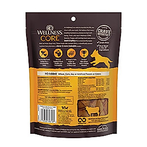 Wellness CORE Brainiac Puppy Soft Training Dog Treats (Previously Puppy Bites), Grain Free, Beef & Turkey, 5 Ounce Bag