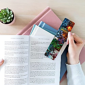 Bookmarks Ruler Metal World Bookography Warcraft Measure Collage Tassels Bookworm for Bookmark Book Reading Gift Bibliophile Christmas Ornament Markers