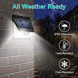 LANSOW Solar Motion Sensor Light Outdoor, [6 Pack/3 Modes/40 LED] Solar Powered Security Lights Wireless IP 65 Waterproof Lights for Wall Deck Yard Garage Porch Garden Patio Fence(6pk-Black)