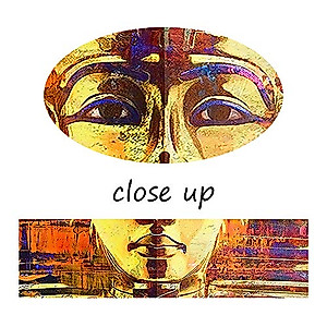 Wall HDQ Egyptian Wall Art Pharaoh Mask Canvas Print Painting Ancient Egypt Art Wall Decor King TUT Prints Home Decor Pop Art Office Decor Egyptian Gift Framed Ready to Hang (44" H x 28" W)