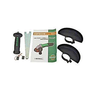 Hoteche 4-1/2"" 5"" Electric Variable Speed Angle Grinder 10AMP P800426A, Green