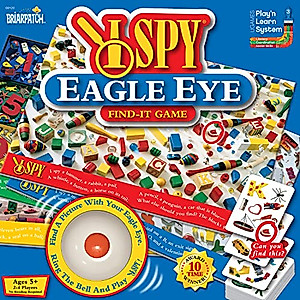 Briarpatch I SPY Eagle Eye Find-It Game - Sharpen Your Senses with Fast, Furious, and Fun Matching! | Includes 30 Double-Sided Cards, 4 Game Boards, and a Bell | For 2 to 4 Players, Ages 5 and Above