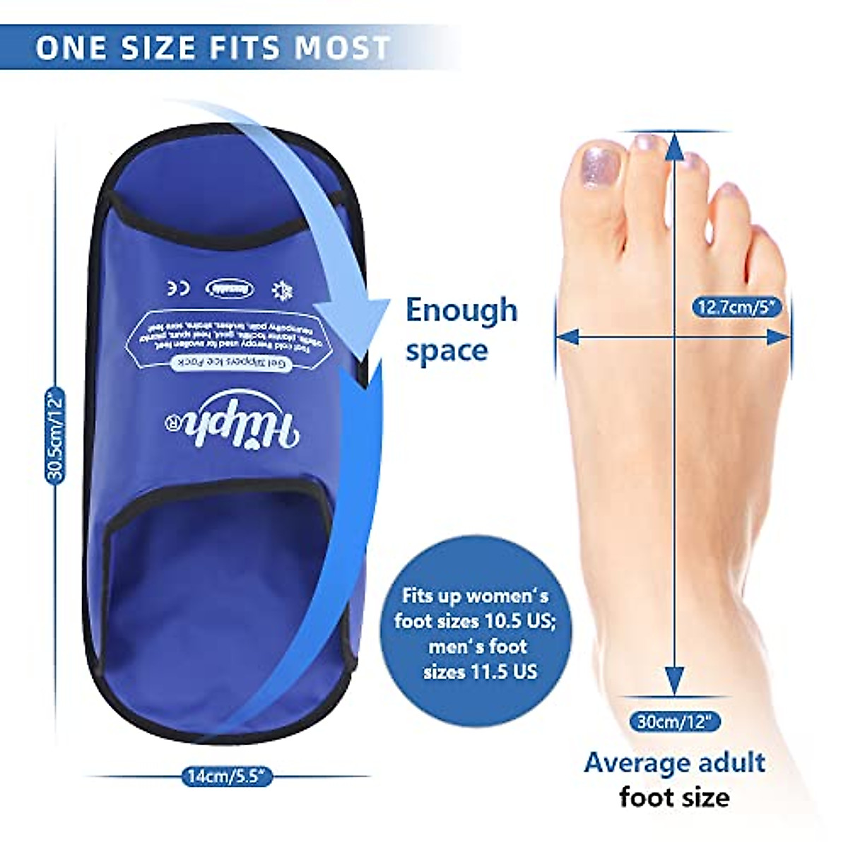 Hilph Bundle of 2 Pack Ice Slippers + Ice Cap for Chemotherapy