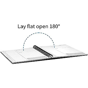 Undated Daily Planner, To Do List Notebook, Hourly Planner, Time Management Manual and Planner, Personal Organizers, 5.2"x7.5", 75 Sheets/150 Pages