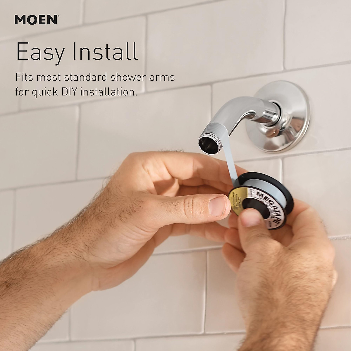 Moen Engage Magnetix Chrome 2.5 GPM Handheld/Rain Shower Head 2-in-1 Combo Featuring Magnetic Docking System, Rain Shower Head with Handheld Spray, 26009