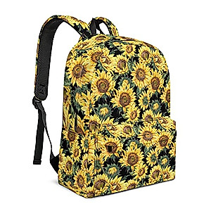 Travel Backpack Sunflower Backpacks Laptop Backpacks Lightweight Daypack Mini Backpack For Boys Girls 16 Inch