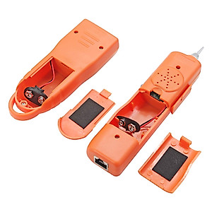 BOOGIIO Wire Tester RJ45 RJ11 Cable Tracker Line Finder Multifunction Wire Tracker Ethernet LAN Network Cat5 Cat6 with Earphone for Cable Collation, Network Maintenance Collation, Telephone Line Test