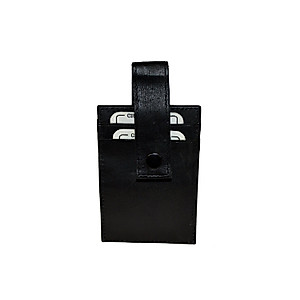 Id Holder with Belt Loop and Credit Card Slots - Genuine Leather