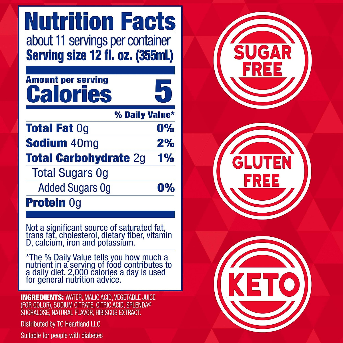 SPLENDA Premium Sweet Tea On Tap, 1 Gallon Bag In Box Ready to Drink Liquid, Hibiscus Tea, 128 Fl Oz