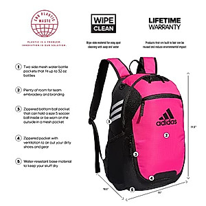 adidas Stadium 3 Sports Backpack, Team Shock Pink, One Size