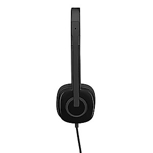 Logitech 3.5 mm Analog Stereo Headset H151 with Boom Microphone - Black, 7.9"x5.7"x2.4"