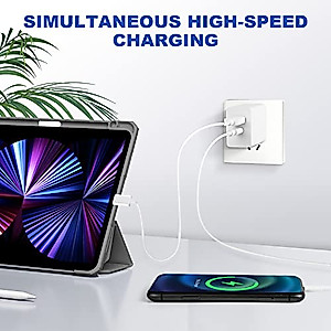 USB C Wall Charger Block 20W, Dual Port PD Power Delivery Fast Type C Charging, for 14 13 12 Pro Max 14 Pro 12 Mini 14 11 Pro Max 14 Plus 11 SE X XS Cube
