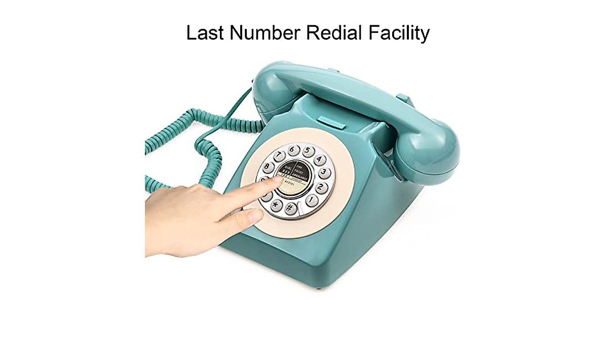Sentno Vintage Blue Retro Phone for Home & Office
