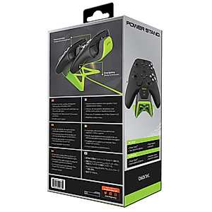 Bionik Power Stand for Xbox Series X/S: Dual Charge & Storage Dock with 2 Rechargeable Batteries-Power Adapter Included (BNK-9070) - Xbox Series X