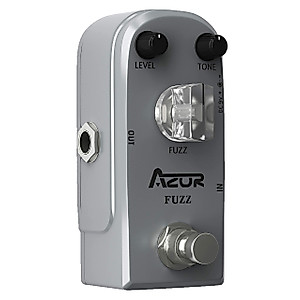 AZOR Pedal Power Adapter with Fuzz Mini Guitar Effect Pedal with Power Adapter True Bypass Aluminium-Alloy