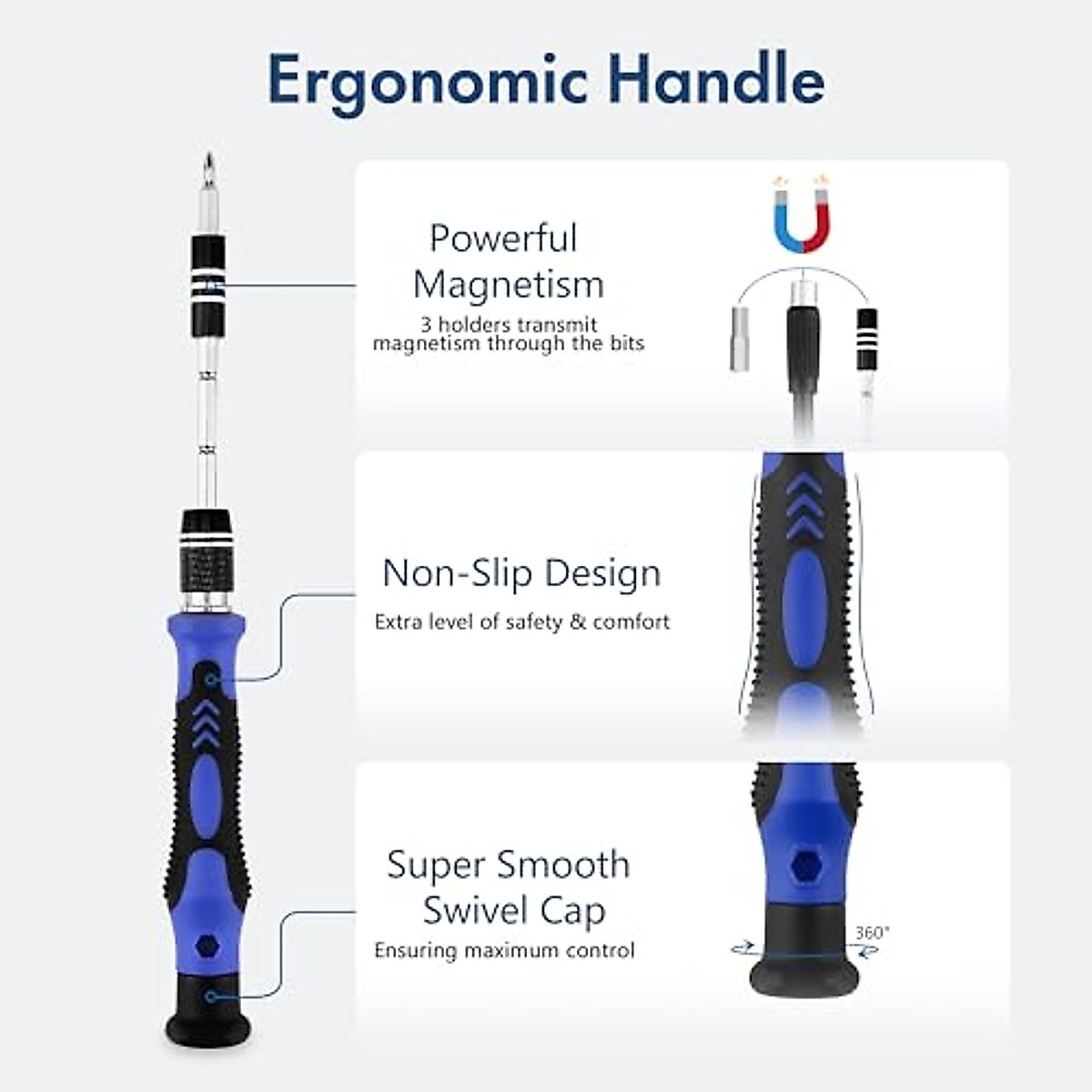 XOOL 140 in 1 Precision Screwdriver Set, Professional Computer Laptop Repair Tool Kit, Electronics Repair Tool with 120 Magnetic Bits, Compatible for Macbook, iPhone, Game Console, Tablet